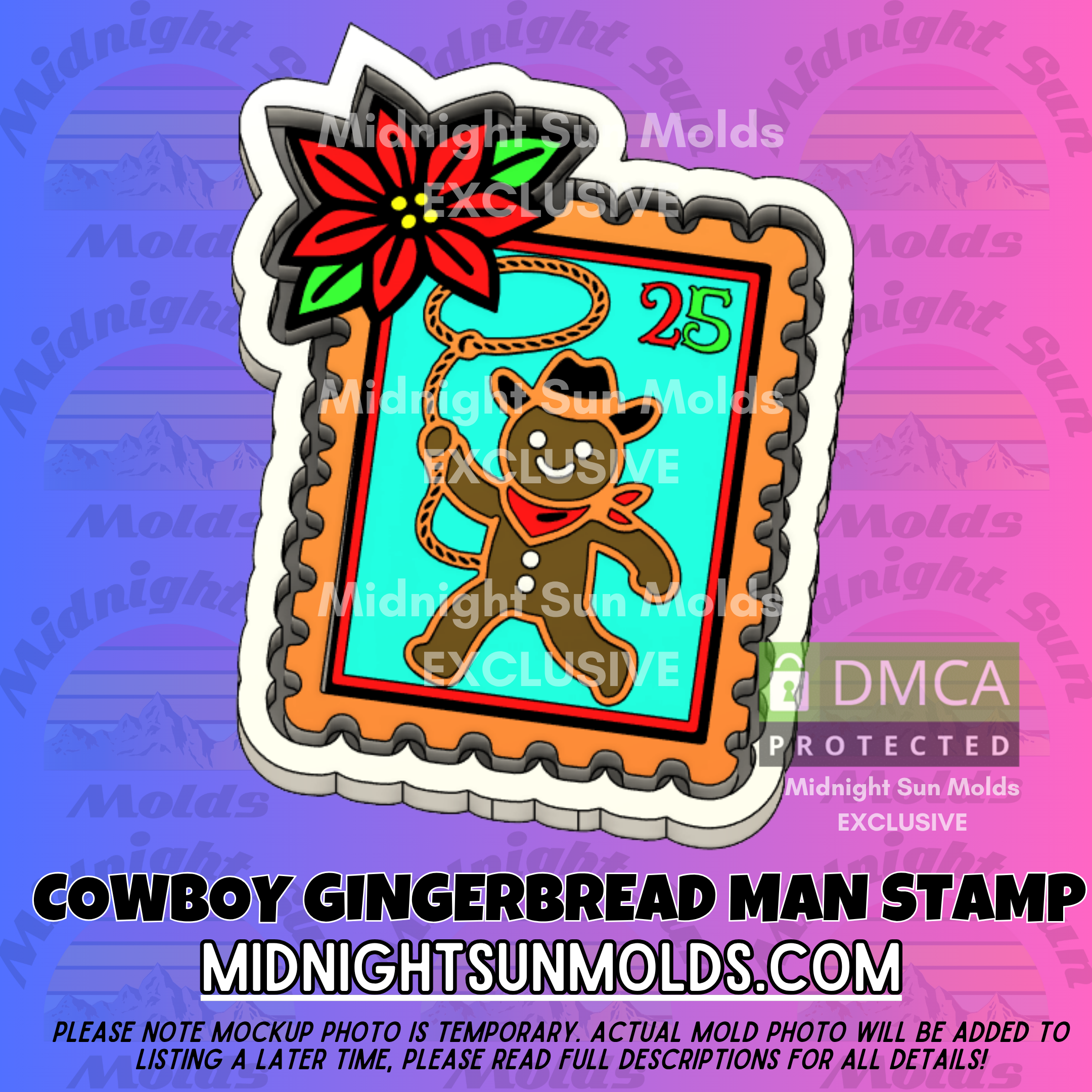 Cowboy Gingerbread Man Stamp – Midnightsunmolds