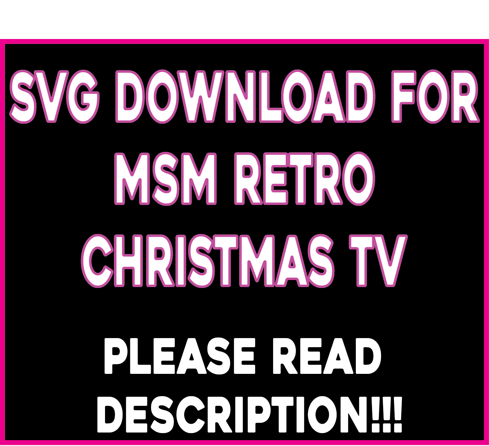 MSM Retro Christmas TV *SVG Digital File* – Midnightsunmolds