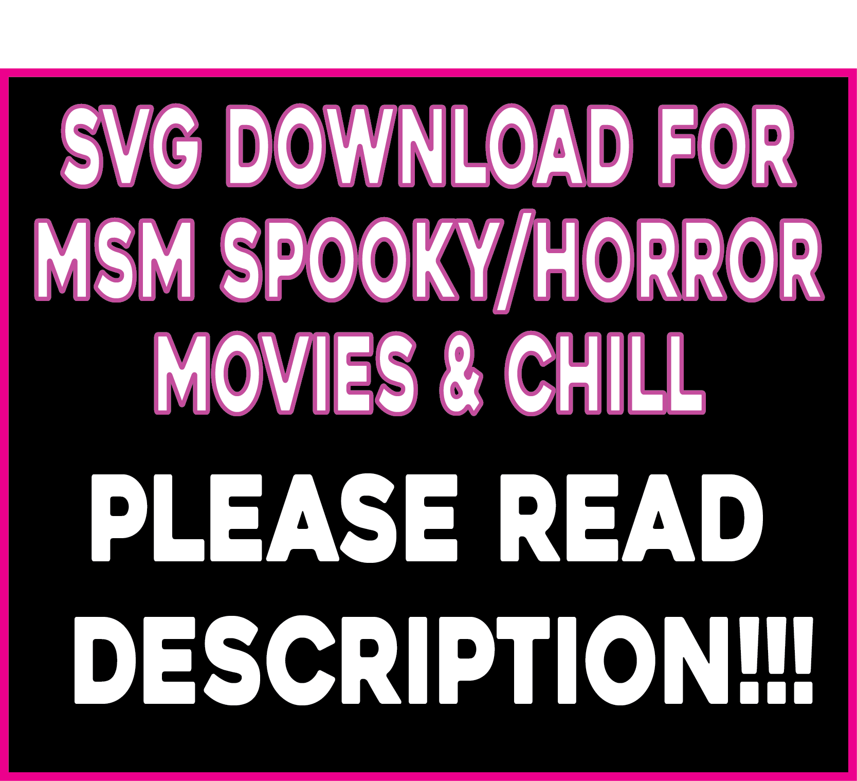 MSM Spooky/Horror Movies & Chill *SVG Digital File* – Midnightsunmolds